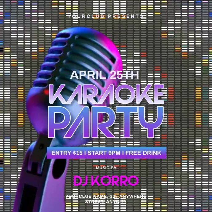 Karaoke Party Template | PosterMyWall