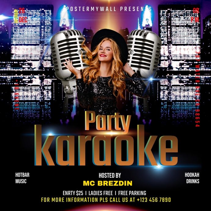 KARAOKE PARTY Template | PosterMyWall