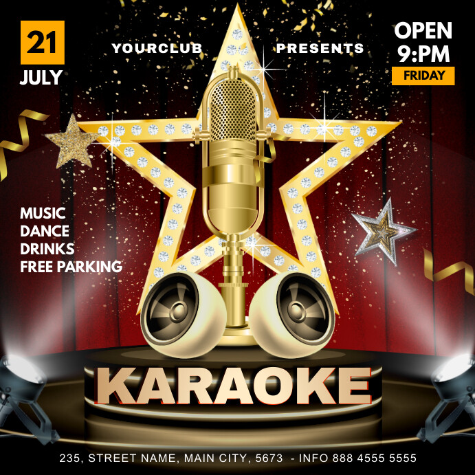 karaoke party Template | PosterMyWall
