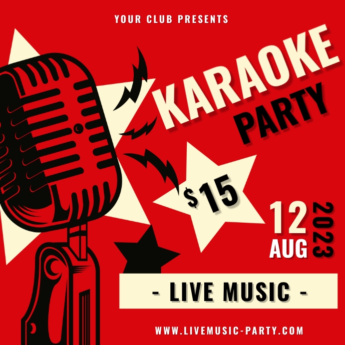 Karaoke Party Template | PosterMyWall