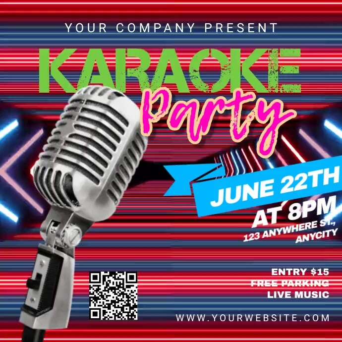 Karaoke Party Template | PosterMyWall