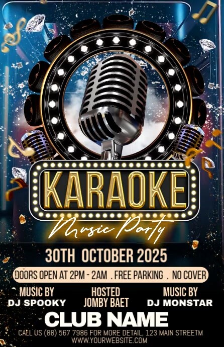karaoke party Template | PosterMyWall