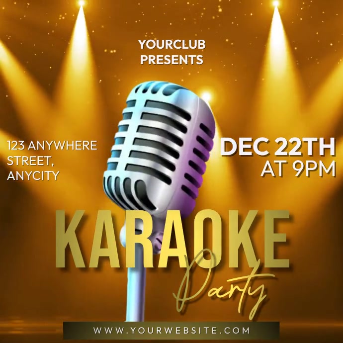 Plantilla de Karaoke Party | PosterMyWall