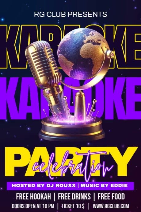 Karaoke Party Template | PosterMyWall