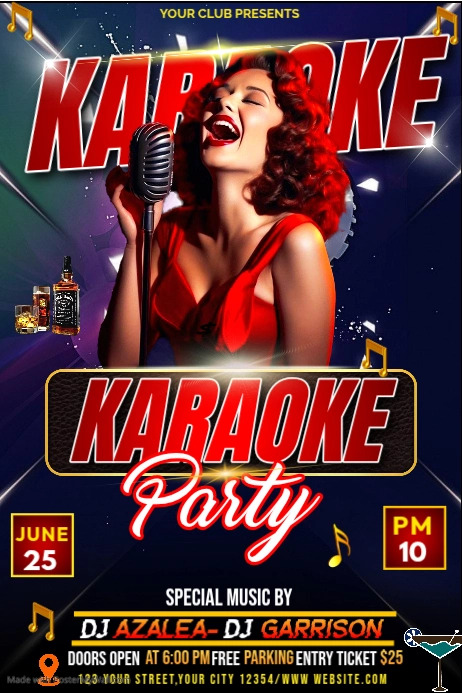 Karaoke Party Template | PosterMyWall