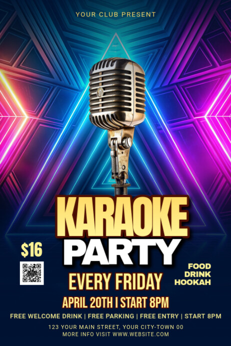 karaoke party Template | PosterMyWall