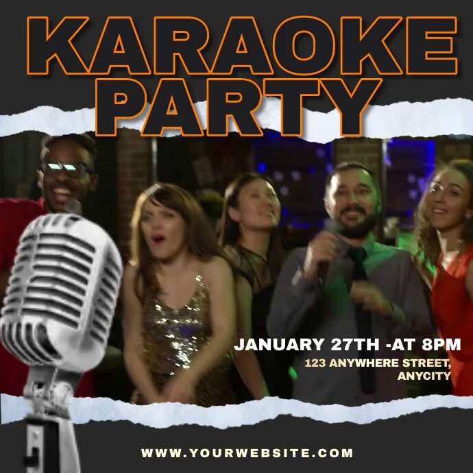 Karaoke Party Template | PosterMyWall