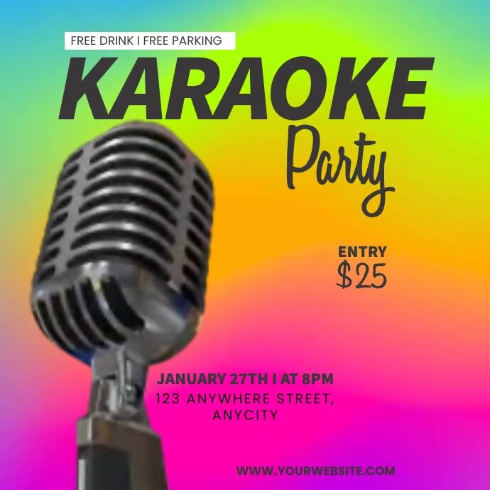Karaoke Party Template | PosterMyWall