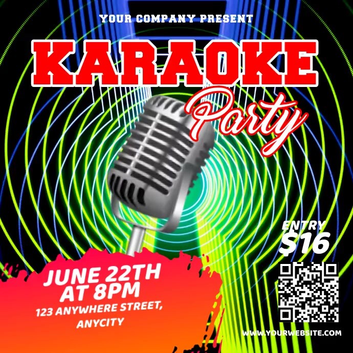 Plantilla de Karaoke Party | PosterMyWall