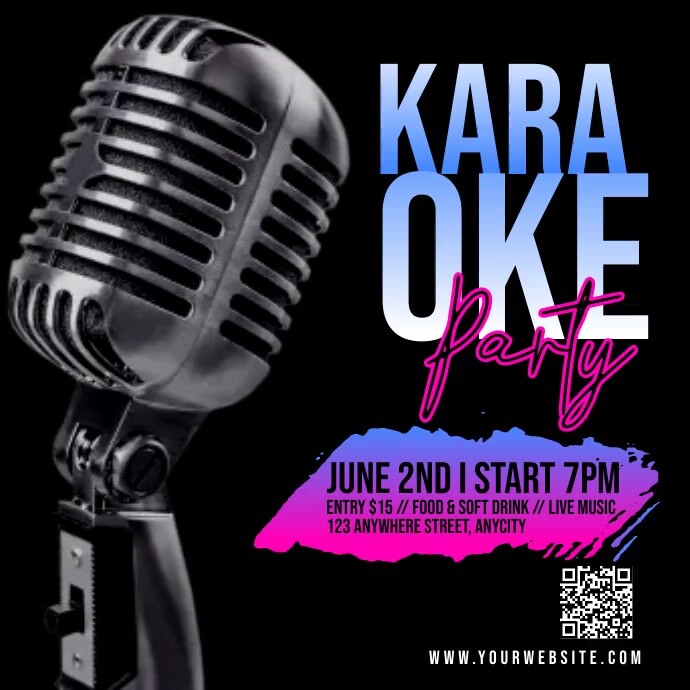 Karaoke Party Template | PosterMyWall