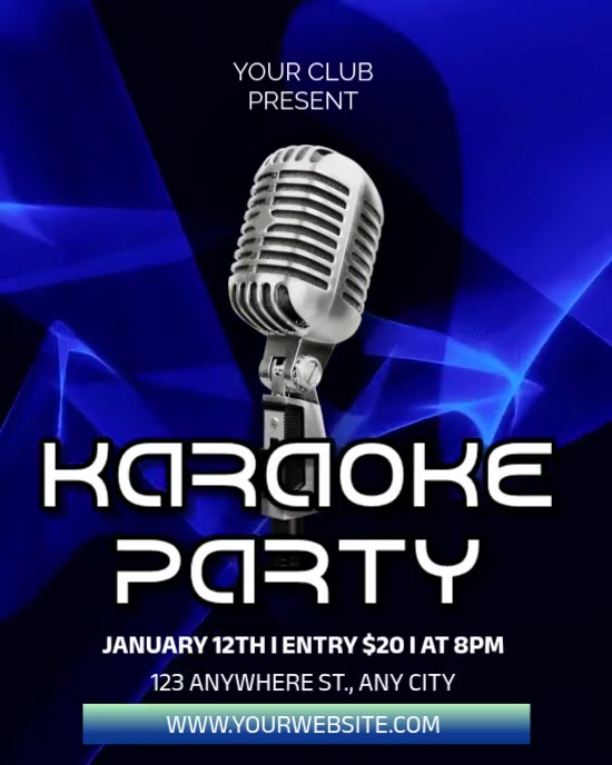 Karaoke Party Instagram Portrait Template | PosterMyWall