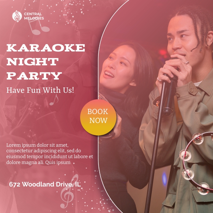 Karaoke Party Poster Template | PosterMyWall