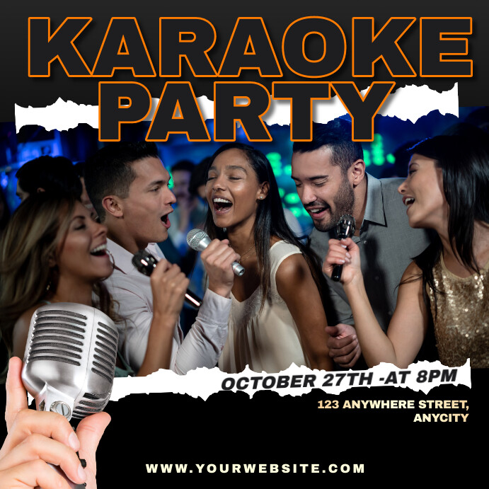 Karaoke Party Poster Template | PosterMyWall