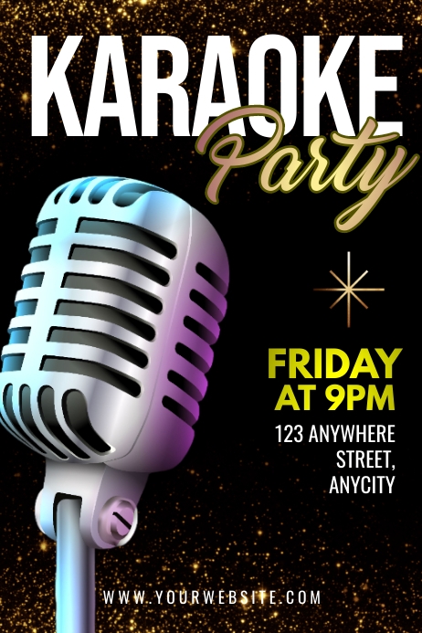 Karaoke Party Poster Template | PosterMyWall