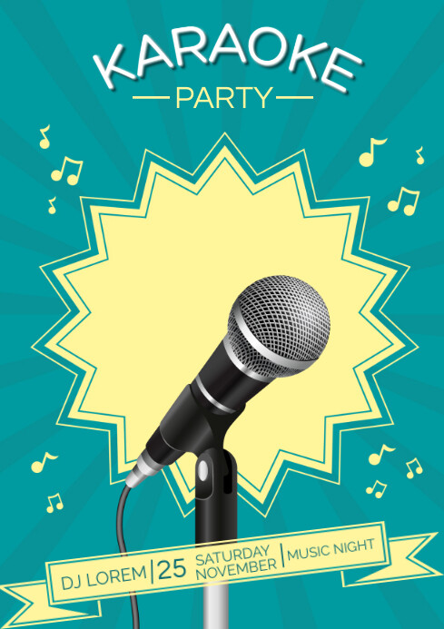 KARAOKE PARTY TEMPLATE | PosterMyWall