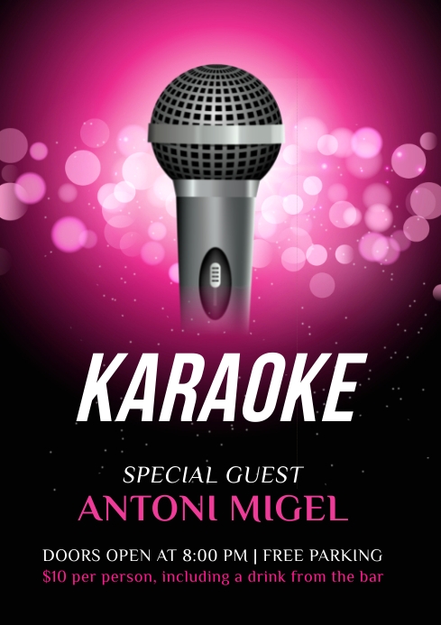 KARAOKE PARTY TEMPLATE | PosterMyWall