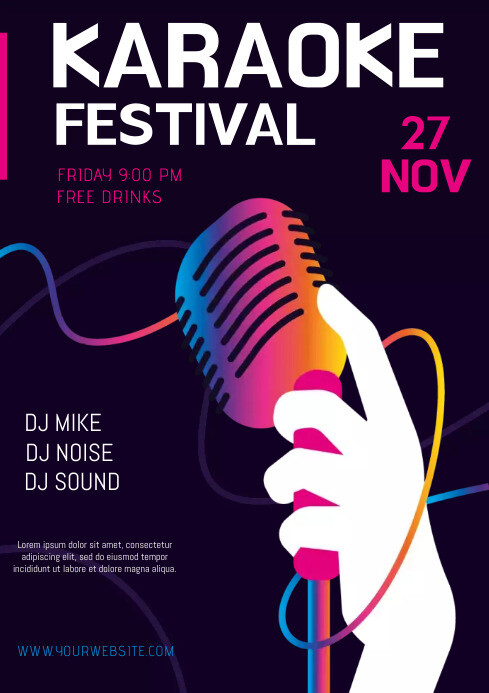 KARAOKE PARTY TEMPLATE | PosterMyWall