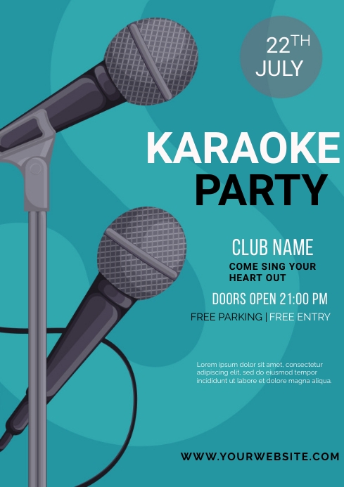 KARAOKE PARTY TEMPLATE | PosterMyWall