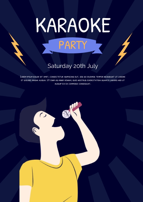 KARAOKE PARTY TEMPLATE | PosterMyWall