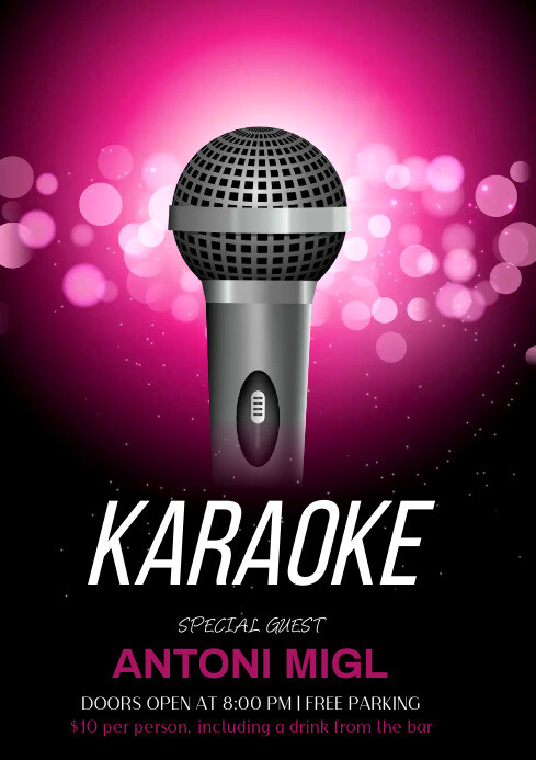 KARAOKE PARTY TEMPLATE | PosterMyWall