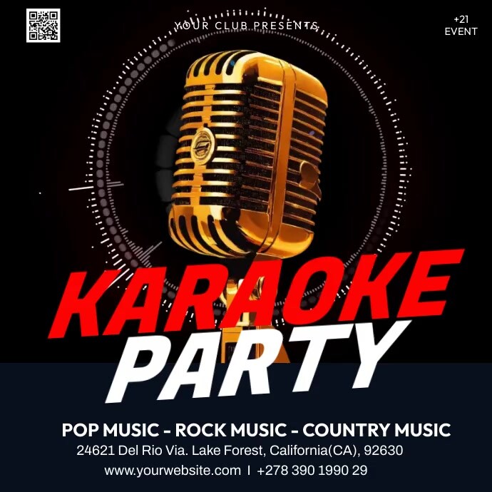Copy of Karaoke Party Video | PosterMyWall
