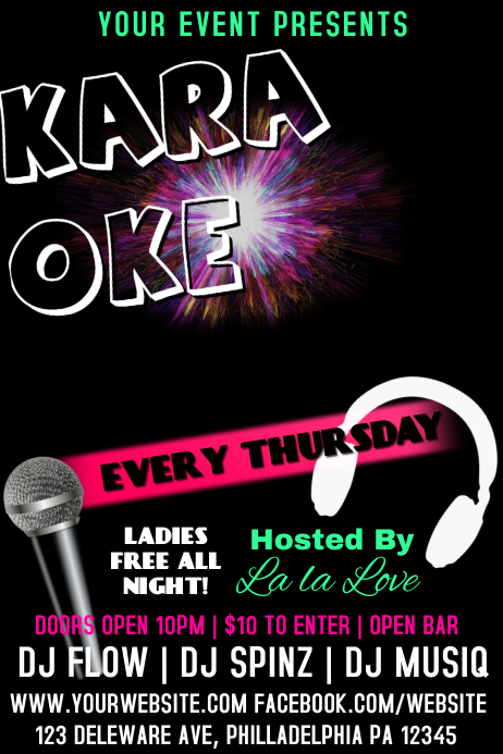 karaoke Template | PosterMyWall