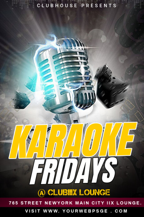 karaoke posters Template | PosterMyWall