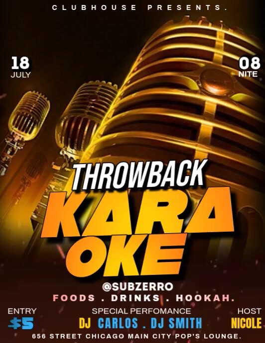 karaoke posters Template | PosterMyWall