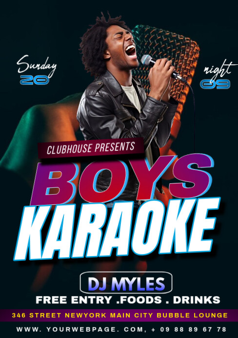 karaoke posters Template | PosterMyWall