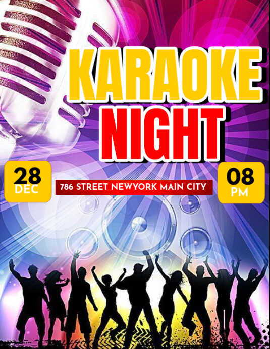 karaoke posters Template | PosterMyWall