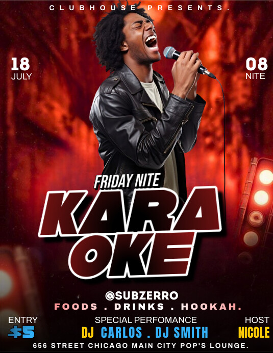 karaoke posters Template | PosterMyWall