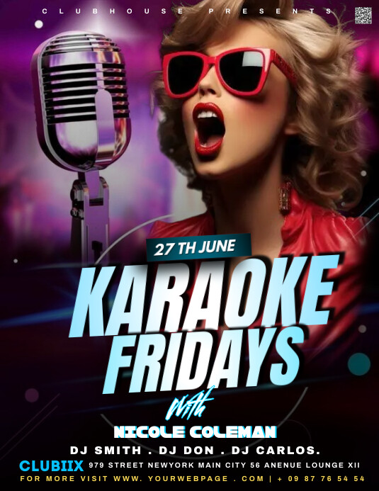 karaoke posters Template | PosterMyWall