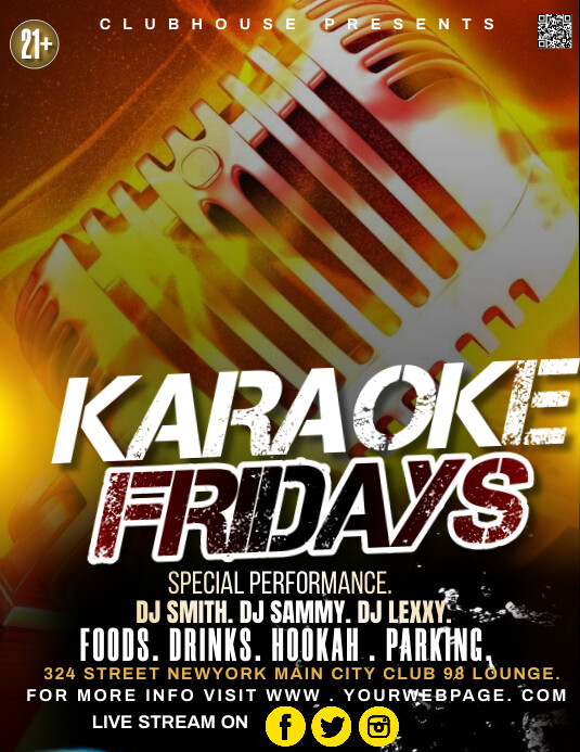 Karaoke posters Template | PosterMyWall