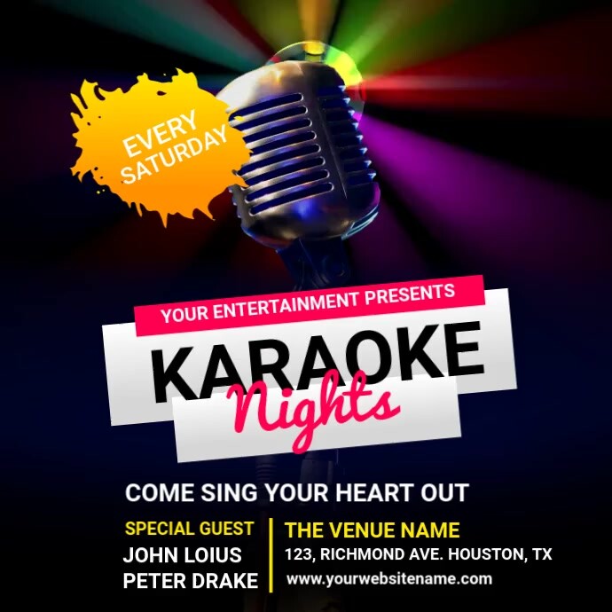 karaoke posters for social media Template | PosterMyWall