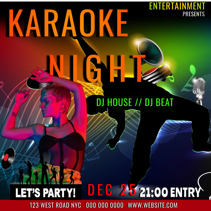 karaoke posters for social media Template | PosterMyWall