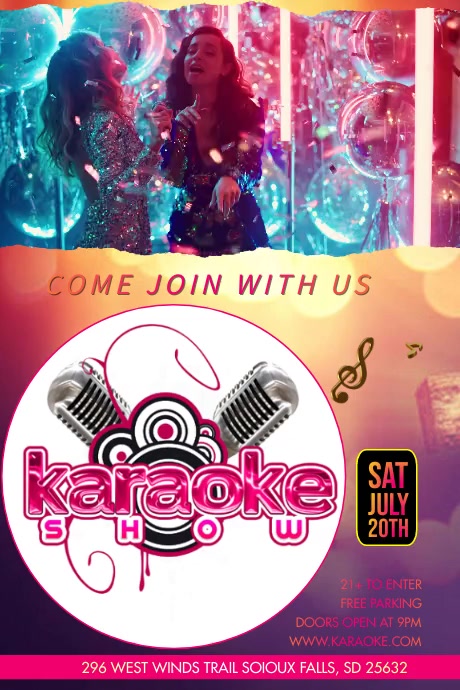karaoke show Template | PosterMyWall