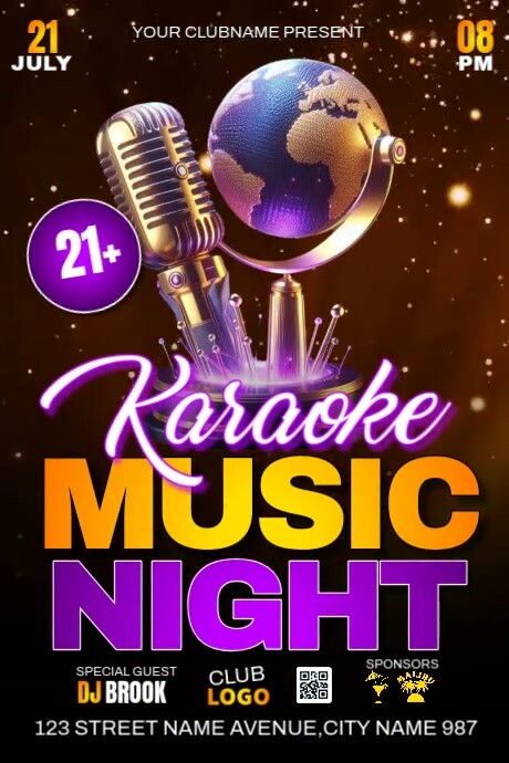 Karaoke Template Ads | PosterMyWall