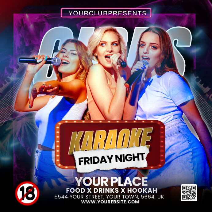KARAOKE TEMPLATE | PosterMyWall