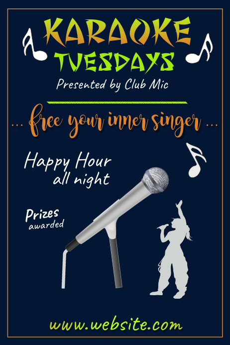 Karaoke Tuesdays Poster Template | PosterMyWall
