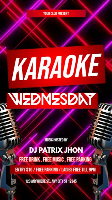 karaoke Wednesday instagram reel Template | PosterMyWall