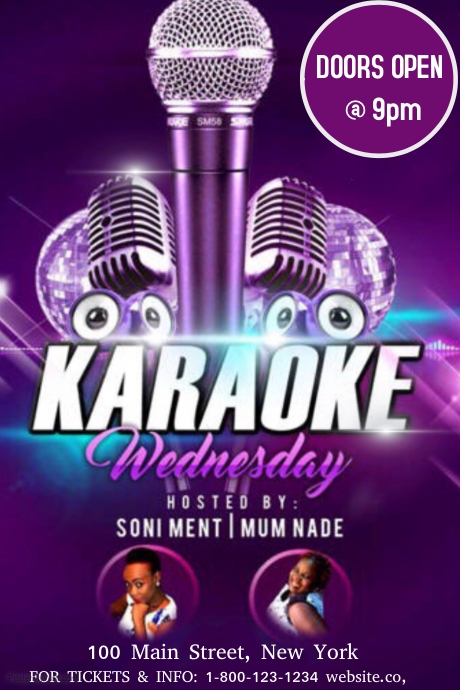 Copy of Karaoke Wednesdays | PosterMyWall