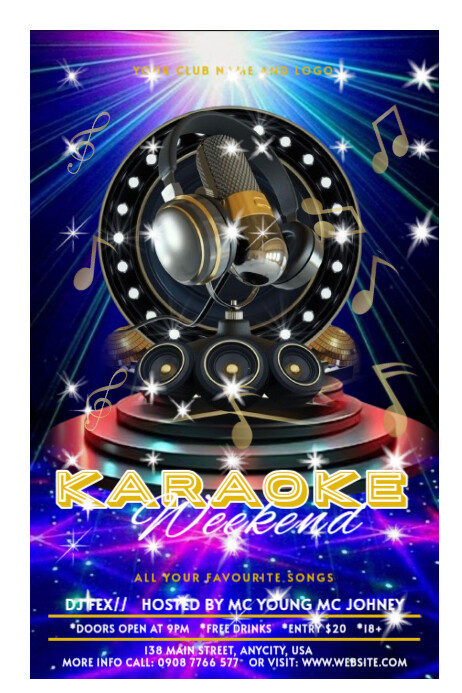 KARAOKE WEEKEND DESIGN TEMPLATE | PosterMyWall