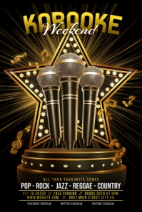 Karaoke Poster Template | PosterMyWall