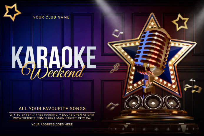 Karaoke Weekend Flyer / Poster Template | PosterMyWall