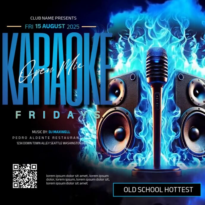 Copy of karaoke weekend party night ad template | PosterMyWall