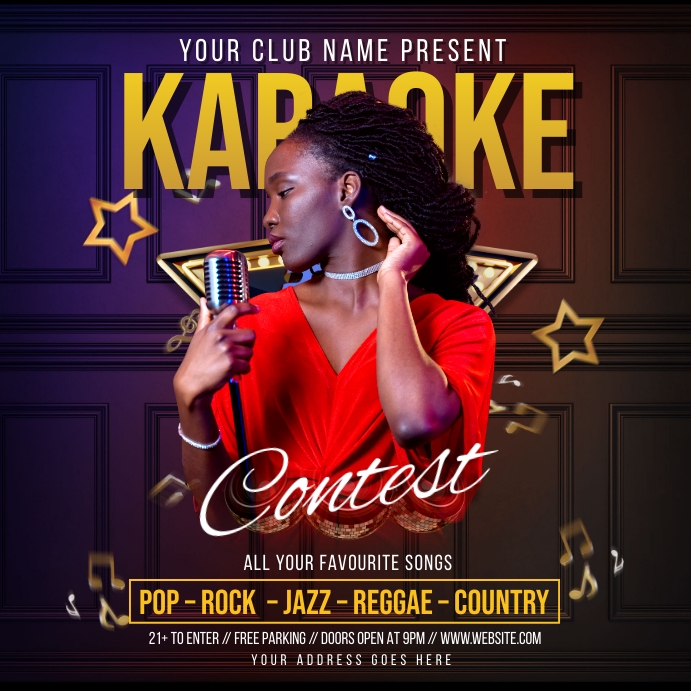 Karaoke Weekend Social Media Post Template | PosterMyWall