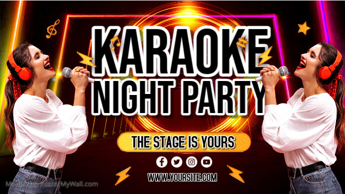 KARAOKE YOUTUBE THUMBNAIL Template | PosterMyWall