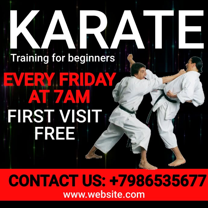 Karate admission customise poster Template | PosterMyWall