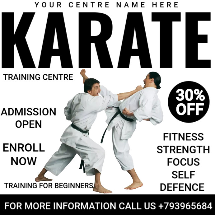 Copy of Karate admission open template | PosterMyWall