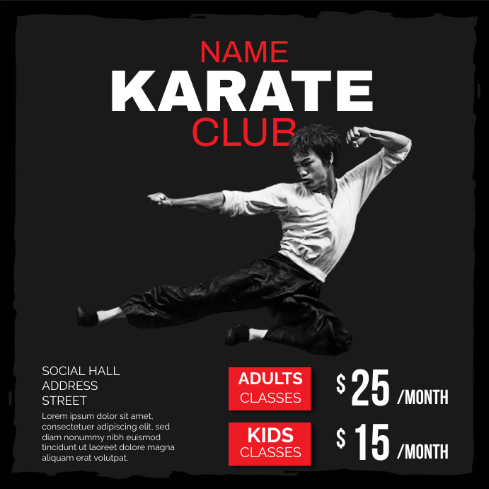 karate advert Template | PosterMyWall